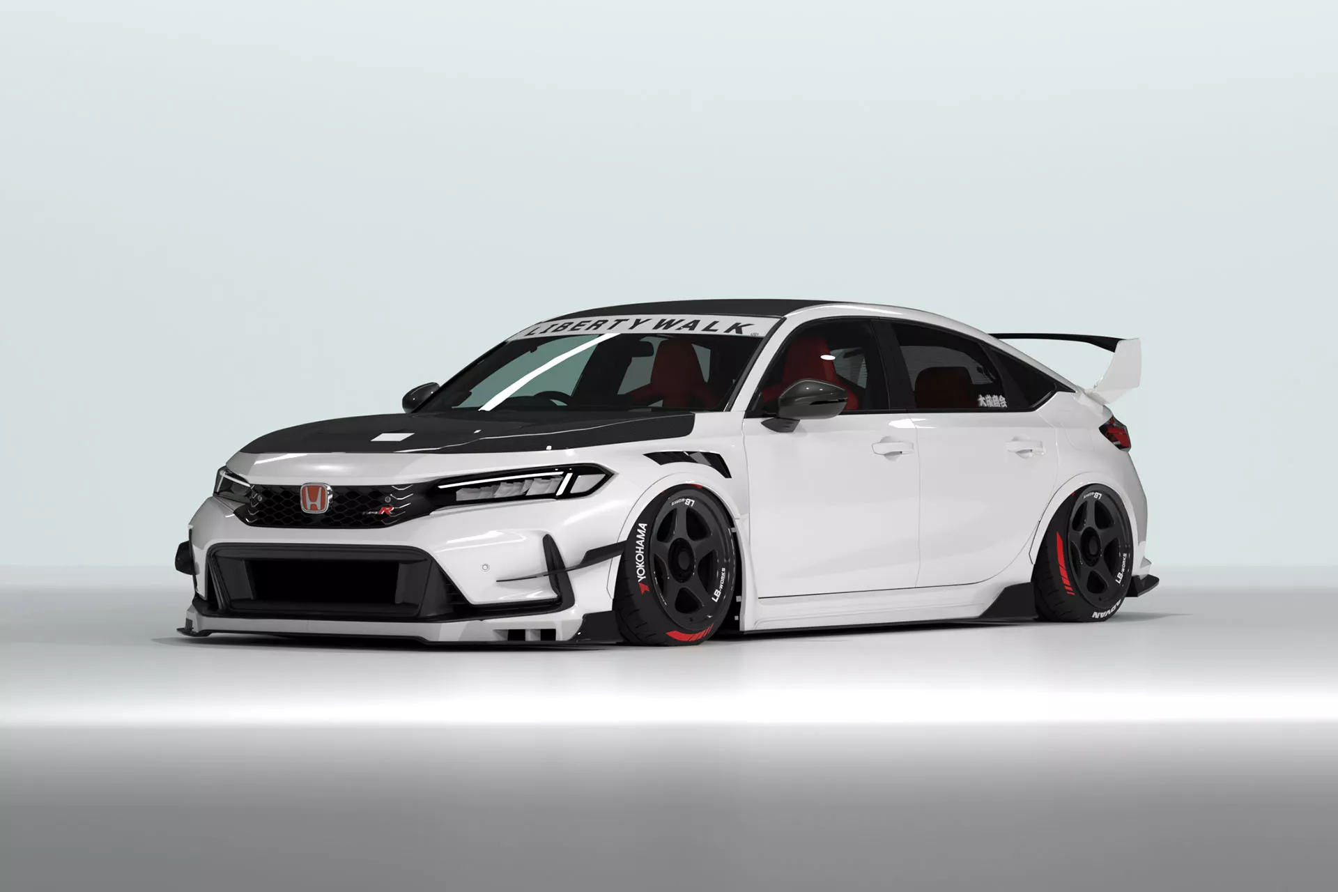 Liberty Walk Honda Civic Type R FL5 Gets Wild Widebody Kit